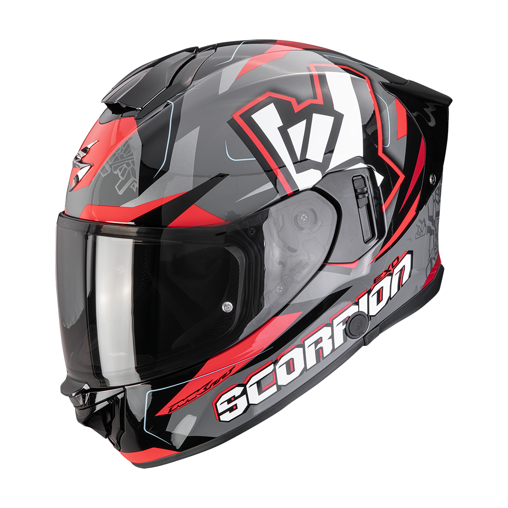 Helmet Scorpion EXO-530 Air ROK BAGOROS Grey-Black-Red
